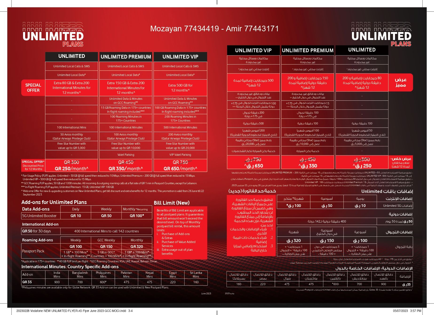 Vodafone offers – Nasser Bin Khaled