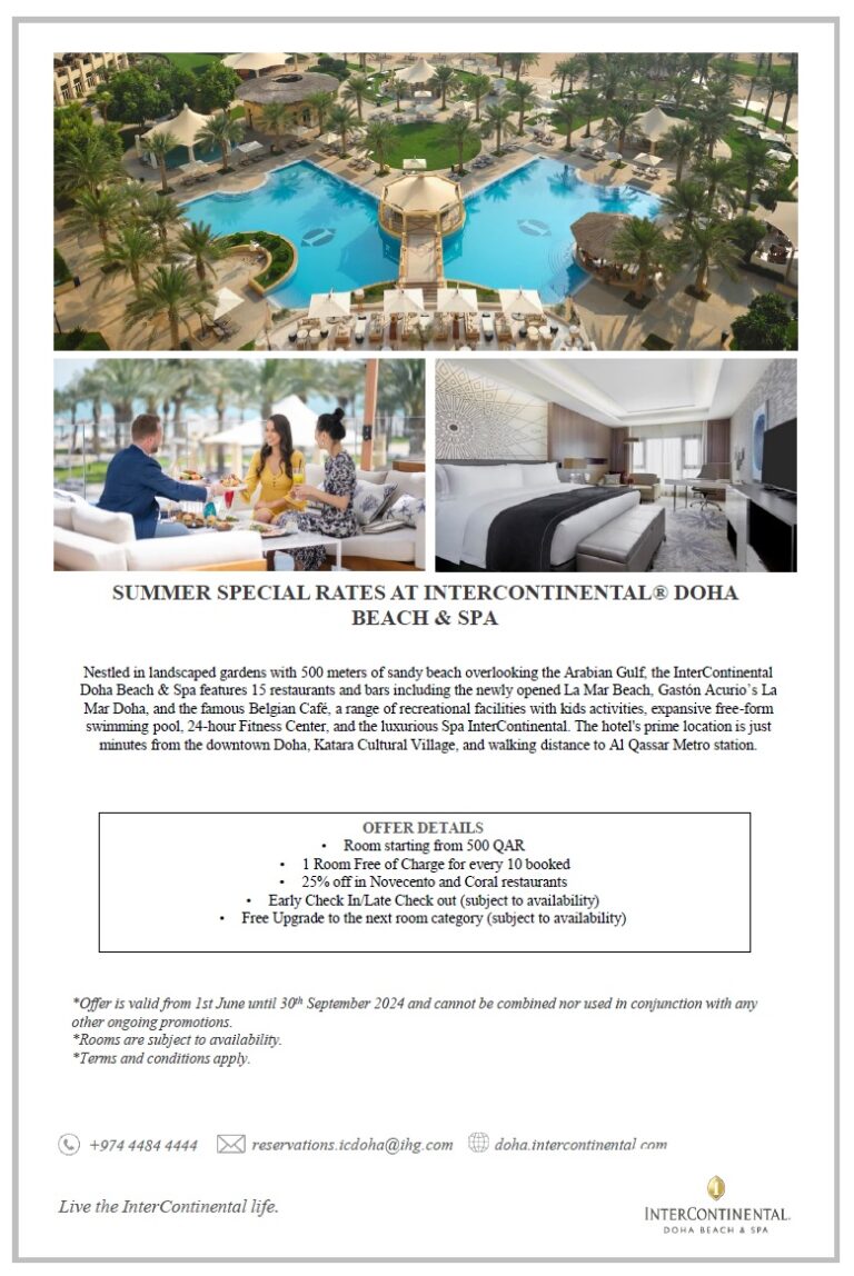 Summer Promotion/ InterContinental Beach and Spa Doha – Nasser Bin Khaled