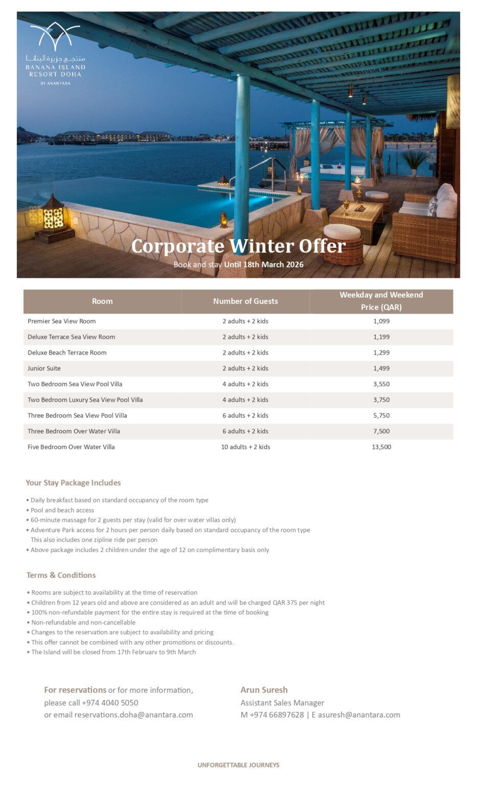 Banana Island Resort Doha-Winter Promotion 2026 – Nasser Bin Khaled